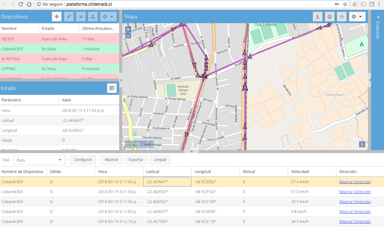 Principal - Chile Track GPS